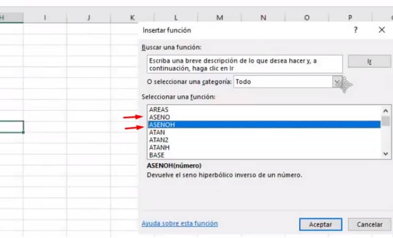 ¿Cómo calcular el arco seno con las funciones ASIN y ASINOH en Excel ...