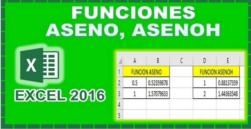 ¿Cómo calcular el arco seno con las funciones ASIN y ASINOH en Excel ...